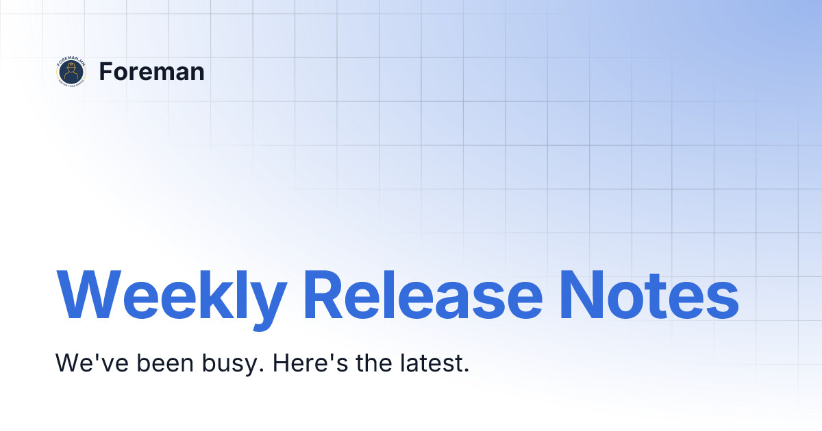 Weekly Release Notes | Foreman
